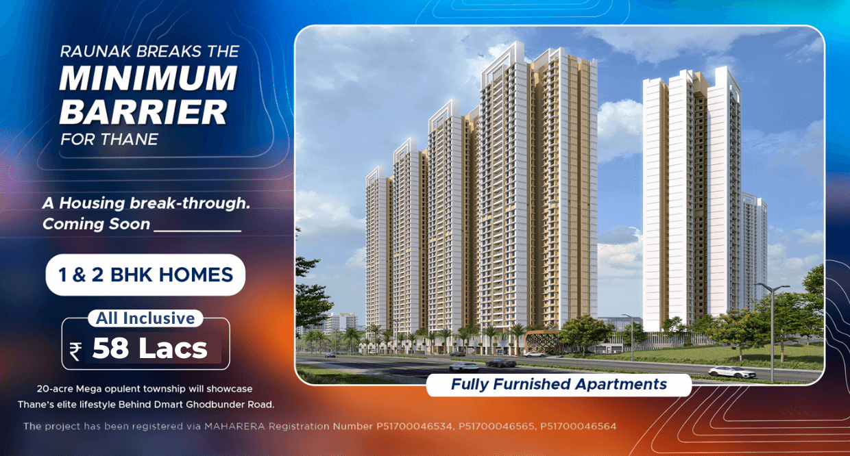 Official™ Raunak Maximum City | Fully-Furnished @ 58 Lacs